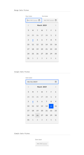 Date picker – Carbon Design System
